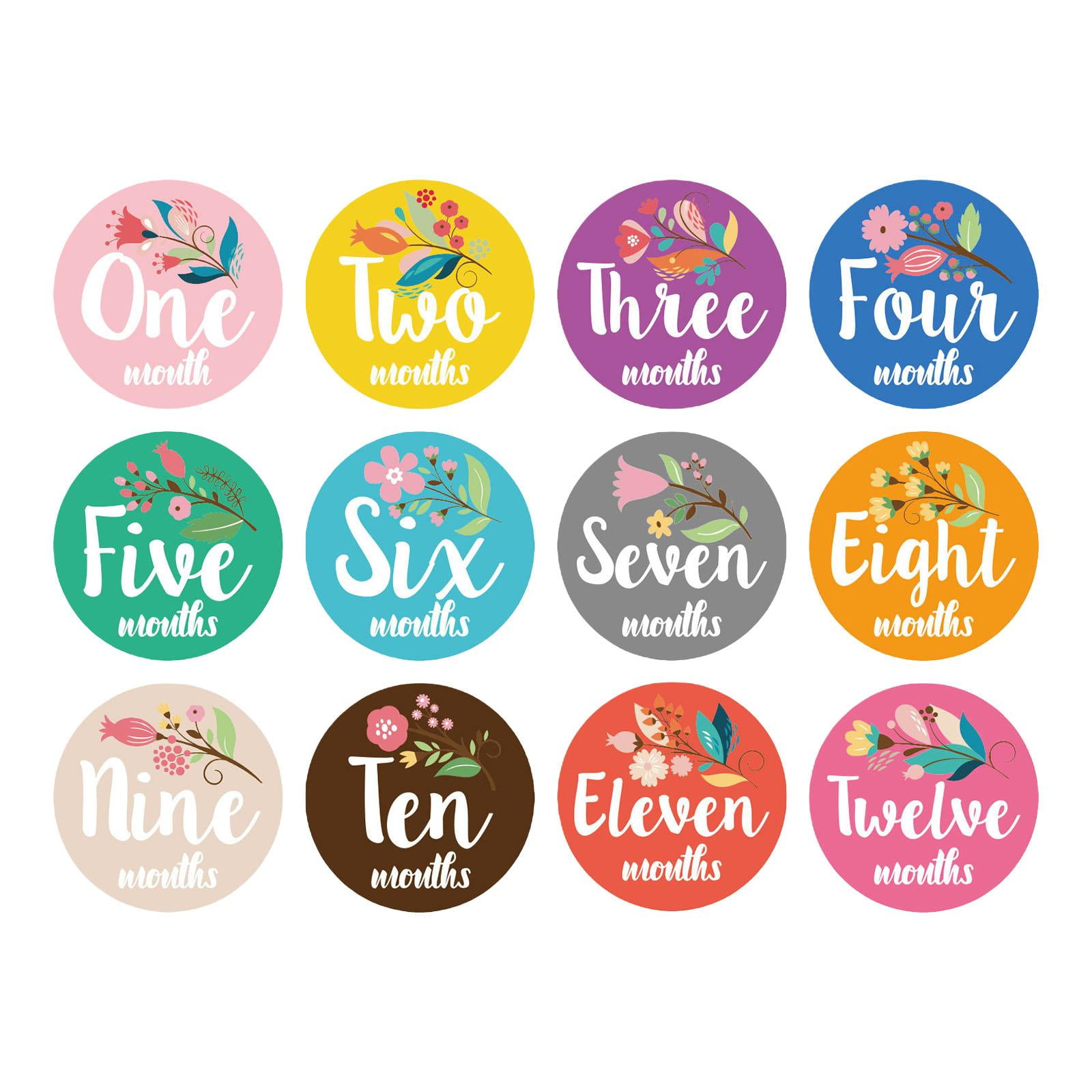 Click here for Klkcms 12 Pieces Baby Monthly Stickers Flowers Kee... prices
