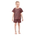 Black Red Snake Skin Summer Pajama Set Soft Cotton Short Sleeve ...