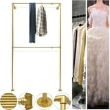 2 Tier Metal Clothing Display Rod Wall Mounted Garment Clothes Display ...