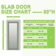 18" X 80" Interior Frosted Glass Door Slab Pine Solid Wood Pantry ...