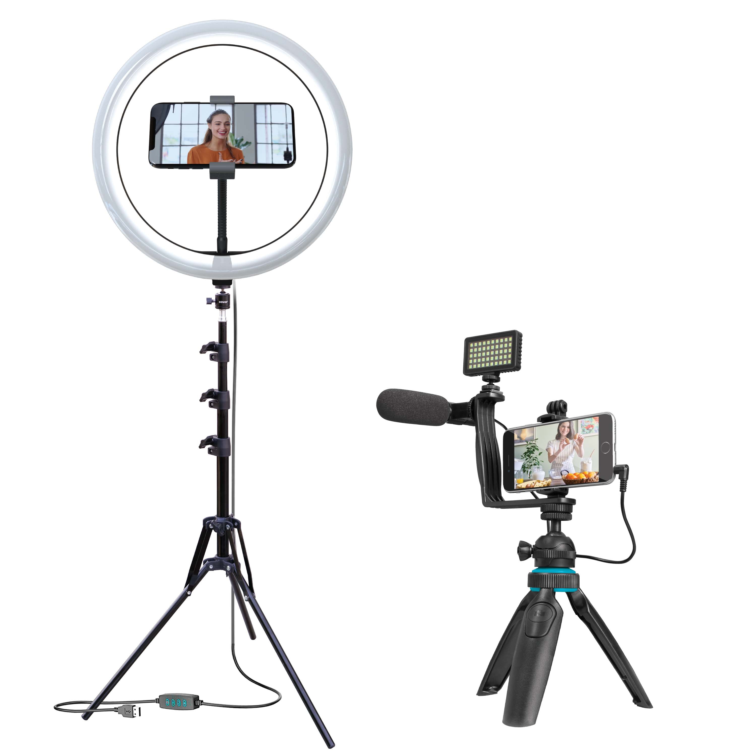 Bower Ultimate Ring Light Studio Vlogger Kit Bundle - Walmart.com