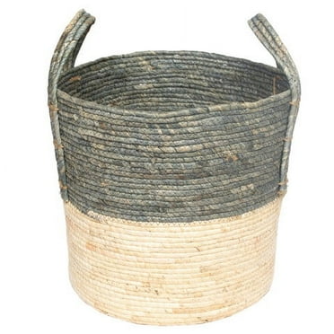 Better Homes & Gardens Natural Maize Colored Stripe Basket, Basket, Green, Extra Large - Walmart.com