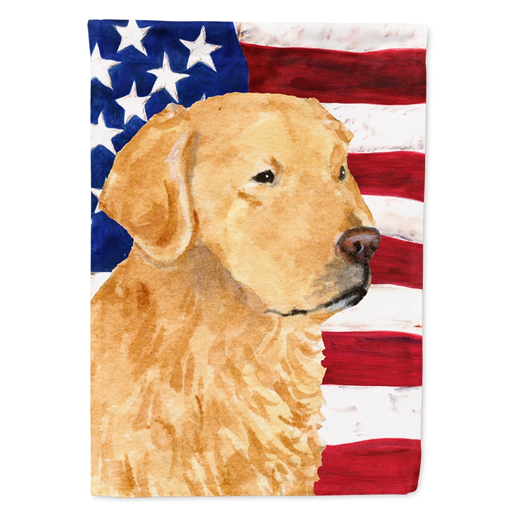USA American Flag with Golden Retriever Garden Flag - Walmart.com ...