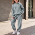 5-6 Years Toddler Girls Hooded Sweatshirt And Sweatpants Set With ...
