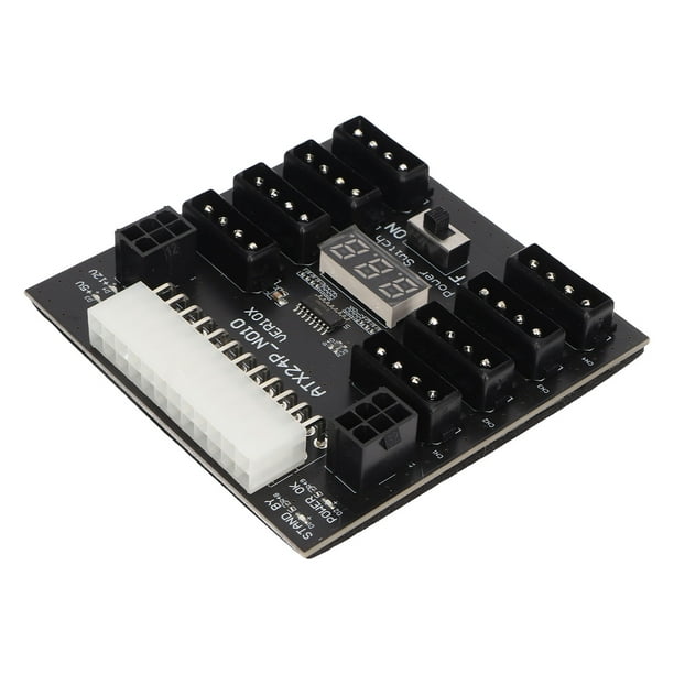 Miner Power Board, 800W Supported ATX PSU Power Board 24Pin To 8X 4Pin ...
