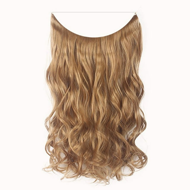 YiFudd Full Head Curly Wave Clips in on Synthetic Hair Extensions ...