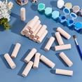 100Pcs Beech Wood Craft Sticks Round Wooden Sticks for Model Building ...