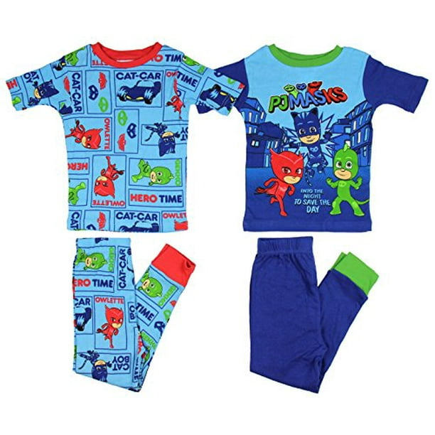 PJ Masks - PJ Masks Boys Pajamas Heroes4- Piece Cotton Pajama Set (6 ...