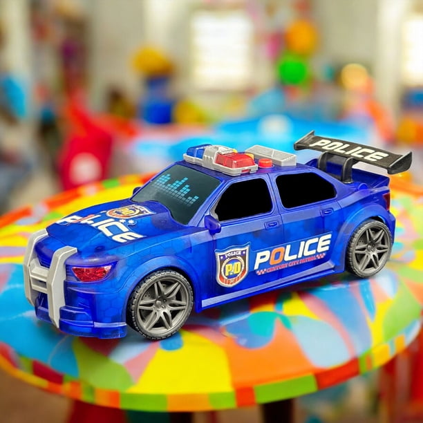 Police Car Toy with Flashing Lights & Multiple Siren Sounds, Friction ...