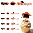 Class Of 2026 Glitter Cupcake Toppers, Graduation Grad Cap Picks for ...