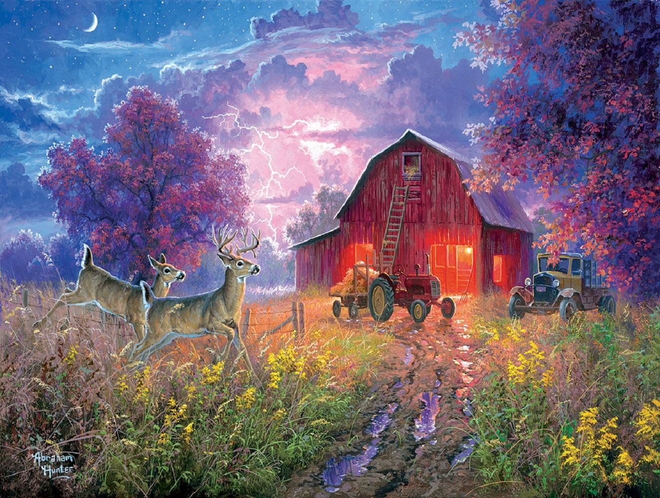 SUNSOUT INC - Night Run - 500 pc Jigsaw Puzzle by Artist: Abraham ...