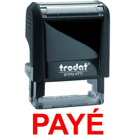 Trodat Printy 4911 Self-Inking Stock Stamp-"Paye" Red pad, Climate ...