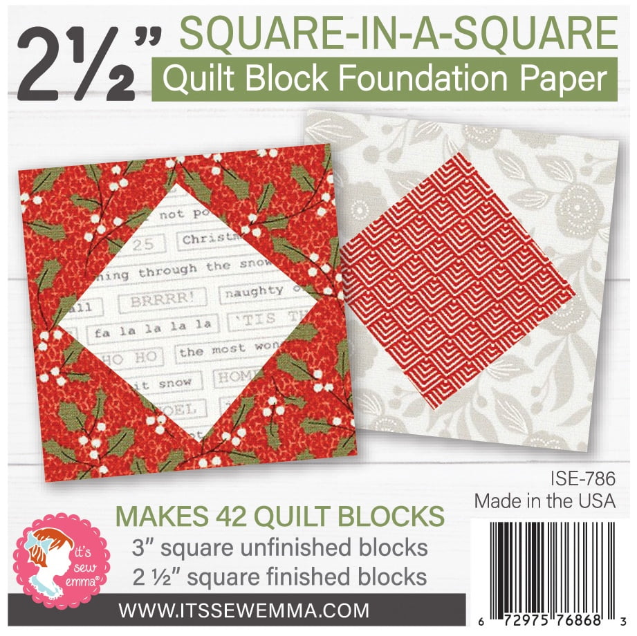 It's Sew Emma Quilt Block Foundation Paper-2.5" Square In A Square ...