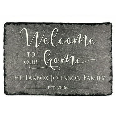 Beautifully Handcrafted and Customizable Slate Home Address Plaque (18 ...