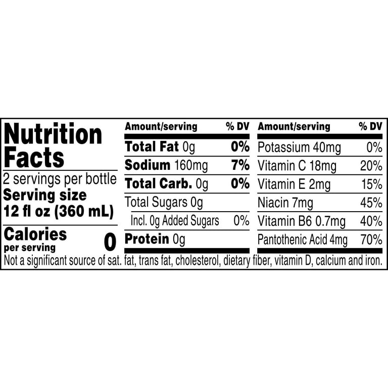 Propel Nutrition Facts