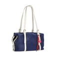 No Boundaries Women's Clubhouse Shoulder Bag with Charm, Navy - Walmart.com