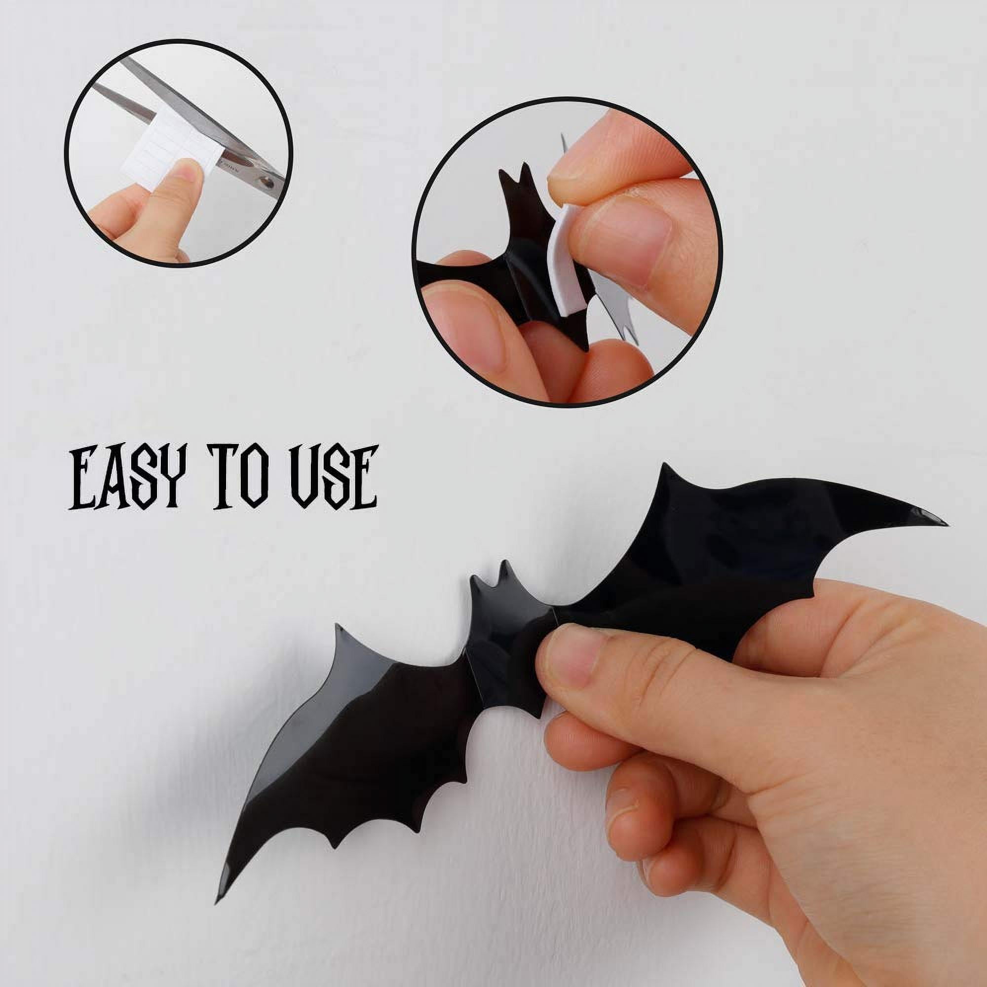 Buy 36 PCS Halloween 3D Bats Decoration for Home 4 Different Sizes ...