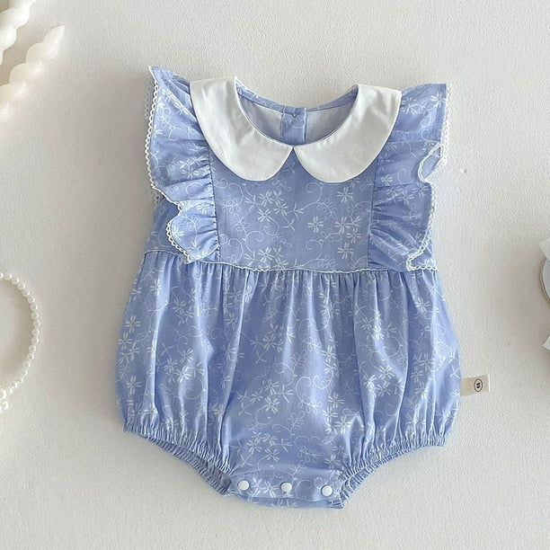 Body Floral con sombrero para niñas, ropa de verano para bebés, cuello ...