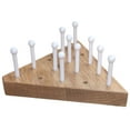 Solid Oak Wooden Peg Game Tricky Triangle, Classic Wooden Brain Teaser ...