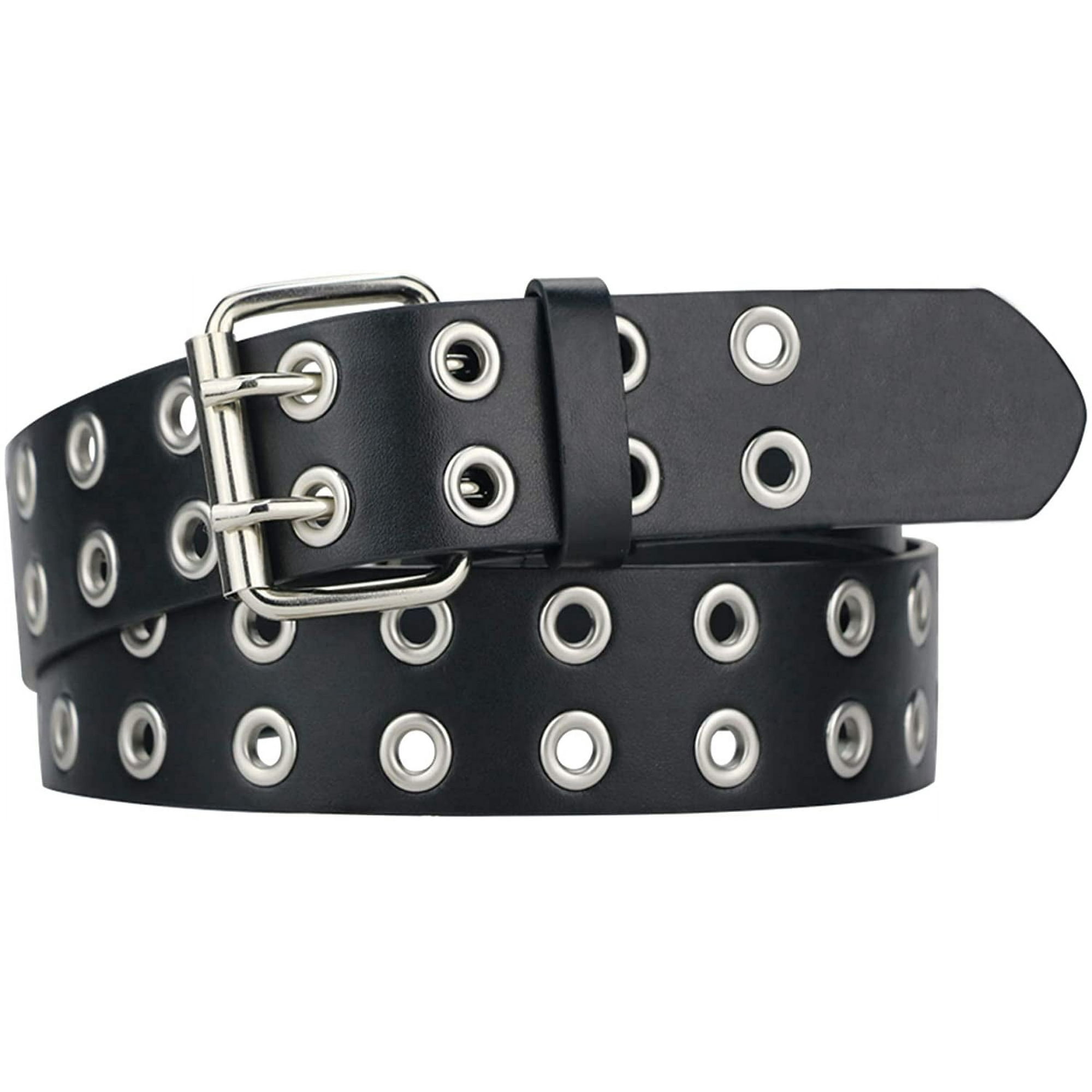 Click here for Yundap Double Grommet Belt Pu Leather Punk Aesthet... prices