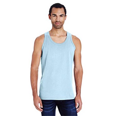 Mens Comfort Wash Garment Dyed Sleeveless Tank Top - Soothing Blue, 2XL ...