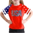 Freshbabe Kids 4Th Of July American Flag Cartoon Print Raglan Short ...
