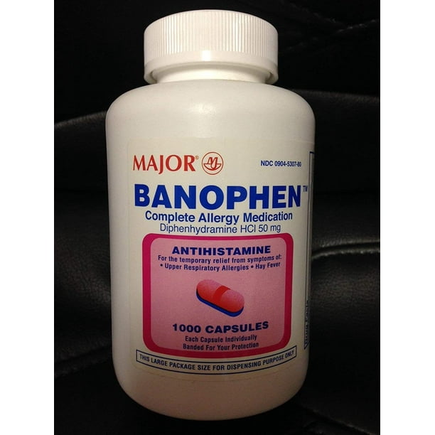 Major Banophen 50 mg. Capsules 1000 ct. (Pack of 2) - Walmart.com