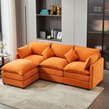 Modular Sectional Sofa, 3-Seater Sofa, Modern L-Shaped Sofa for Living ...