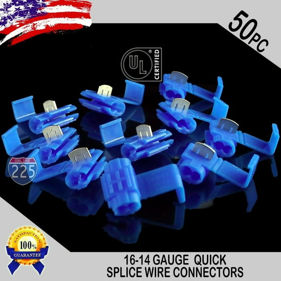 AIRIC Quick Splice Snap Wire Connectors Blue Self-Stripping Splice ...