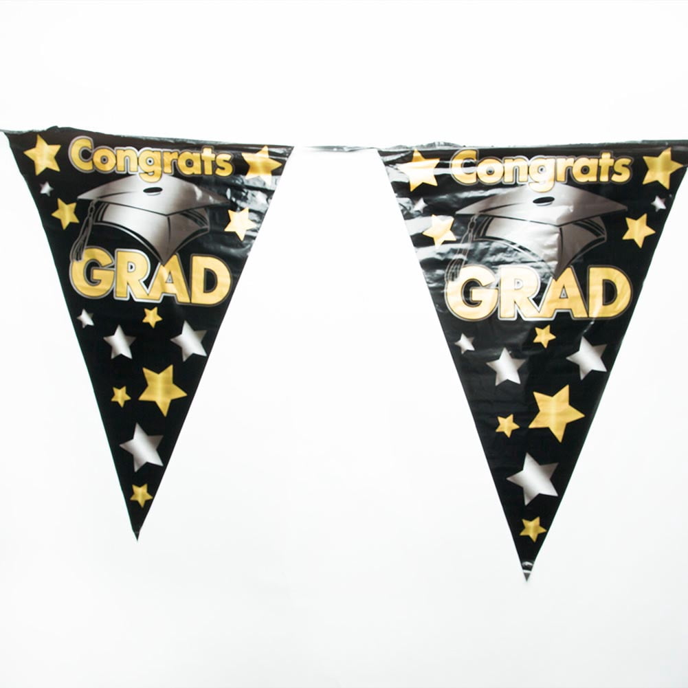 Congrats Grad Pennant Banner (24Ft) - Party Decor - 1 Piece - Walmart.com