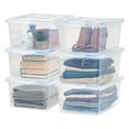 Inspired Essentials 17 Qt Plastic Storage Bins with Lids, Stackable ...