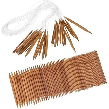 93pcs/Set Knitting Needles Set, Bamboo Circular Knitting Needles with ...