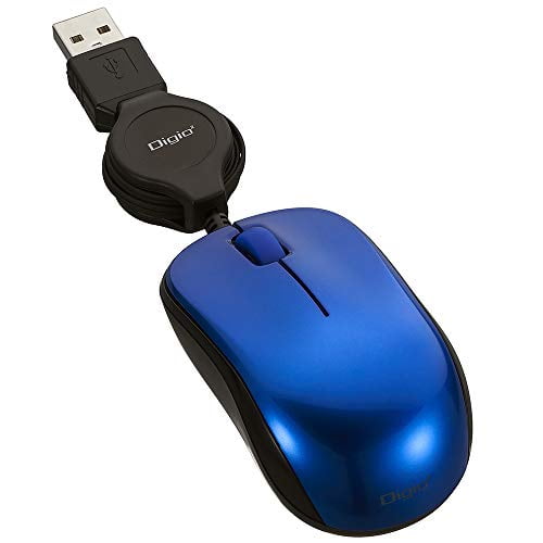 Digio2 Mouse Small Winding Wired 3 Button BlueLED Blue Z8642 - Walmart.ca