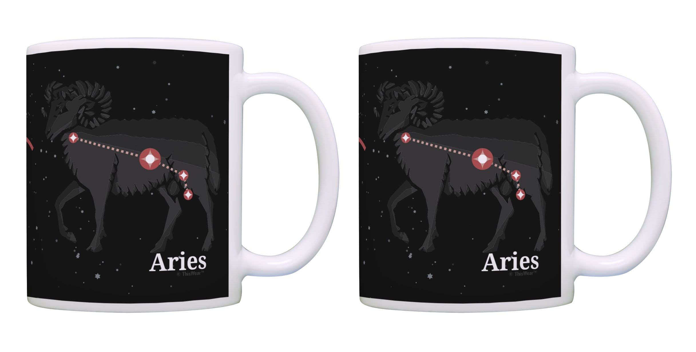 ThisWear Aries Gift Set Aries Constellation Zodiac Mugs Aries Presents ...