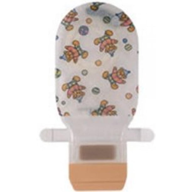 Assura ColoKids Colostomy Pouch, Teddy Bear Design, 1 Inch Flange, 6-1/ ...
