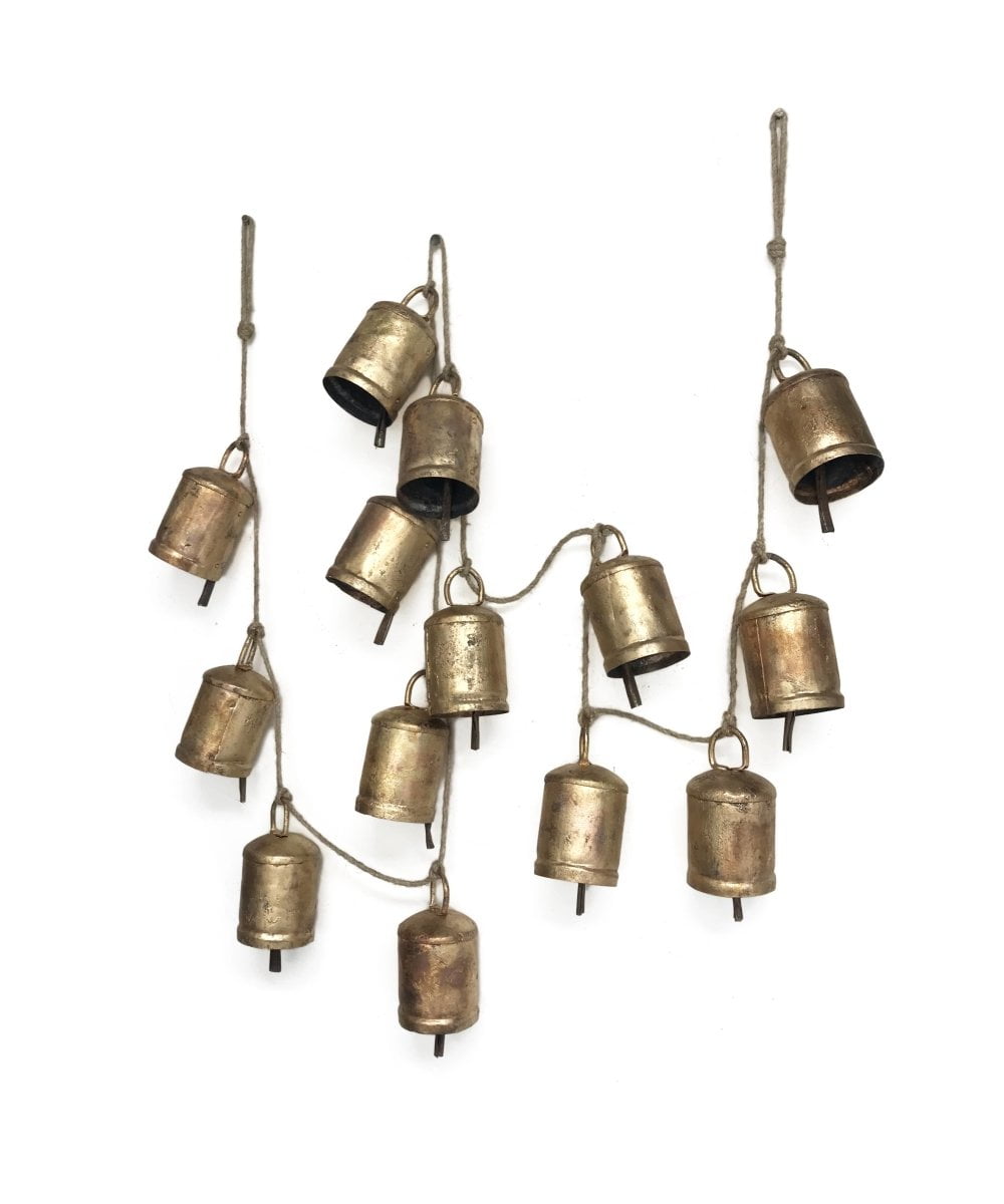 Rustic Festival Bell Garland on Jute String Rope - Walmart.com