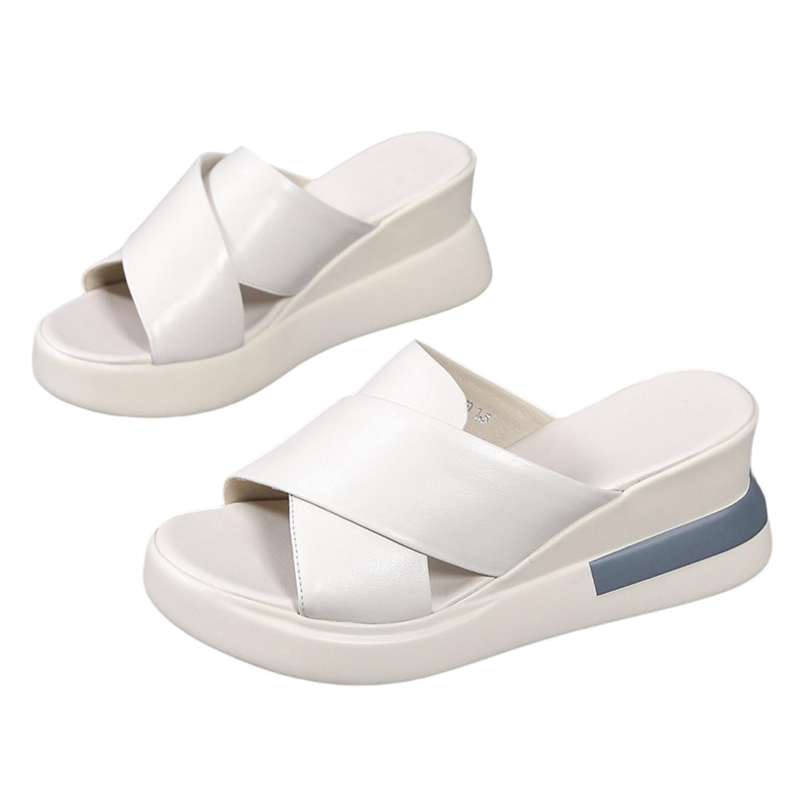 huanledash 1 Pair Women Sandals Fine Stitch Comfortable Polyurethane ...