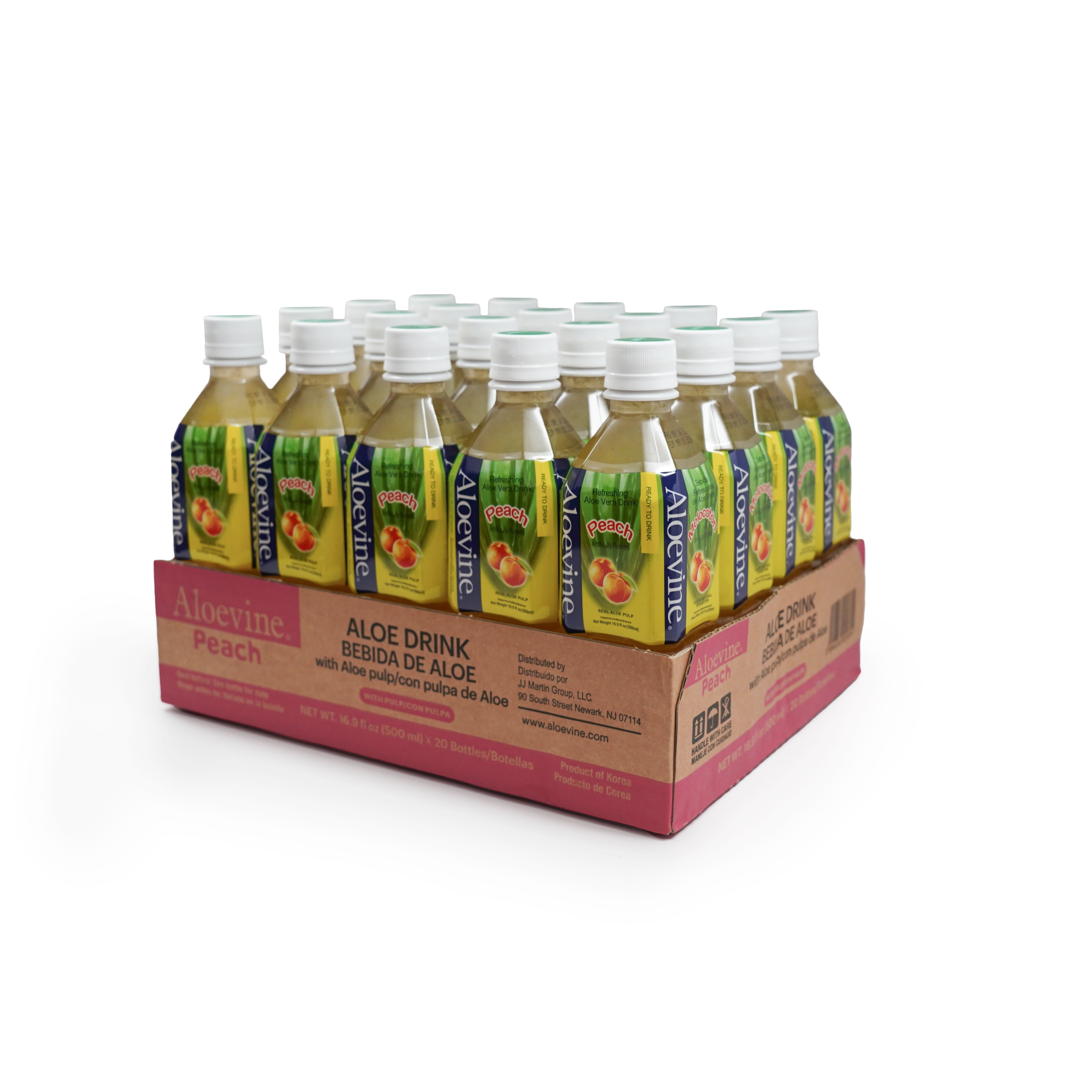Aloevine Aloe Vera Drink, Peach Flavor (16.9 fl oz, 20 pack) - Walmart.com