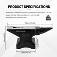 44Lbs Cast Steel Anvil, High Hardness Rugged Round Horn Anvil ...