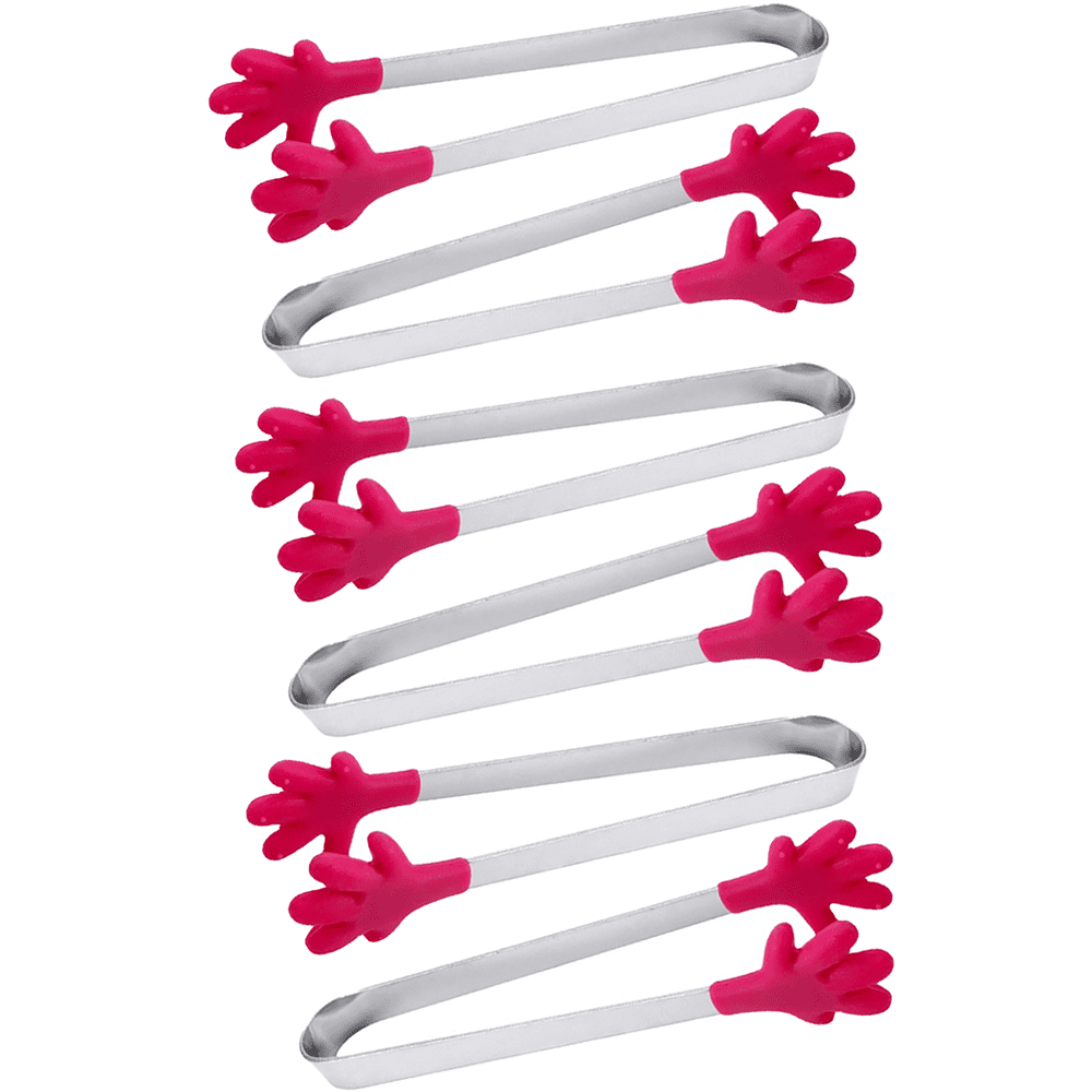 Click here for Leining 6pcs Silicone Mini Tongs  Hand Shape Food... prices