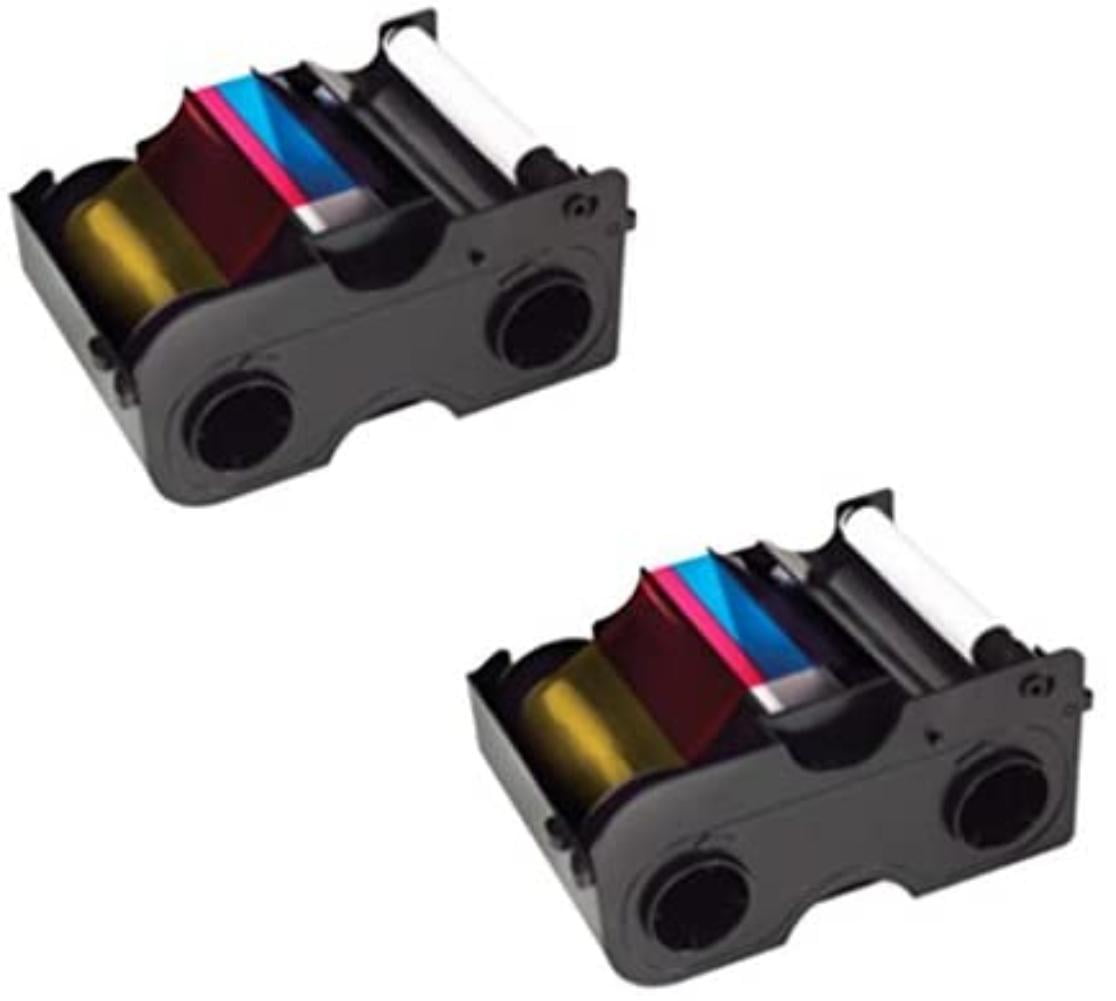 Fargo Printer YMCKO Color Ribbons for DTC1000 and DTC1250e - 2 Pack ...