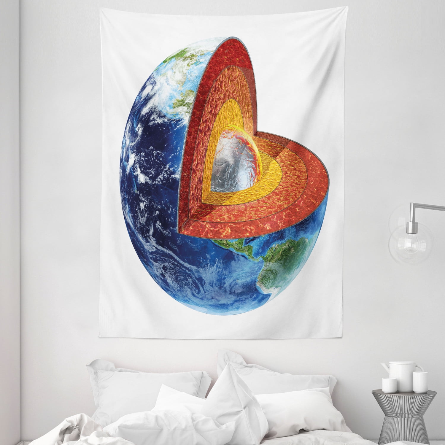Earth Tapestry, Earth Image Showing the Inner Core Geology and Science ...