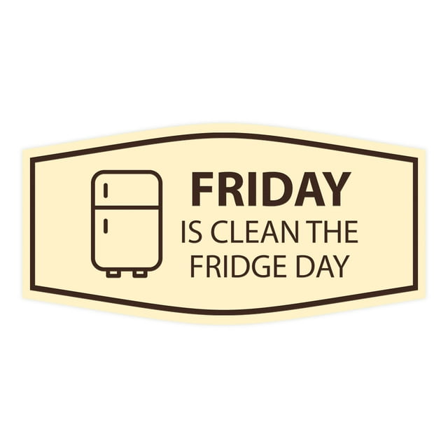 Signs ByLITA Fancy Friday Is Clean The Fridge Day Sign (Ivory/Dark ...