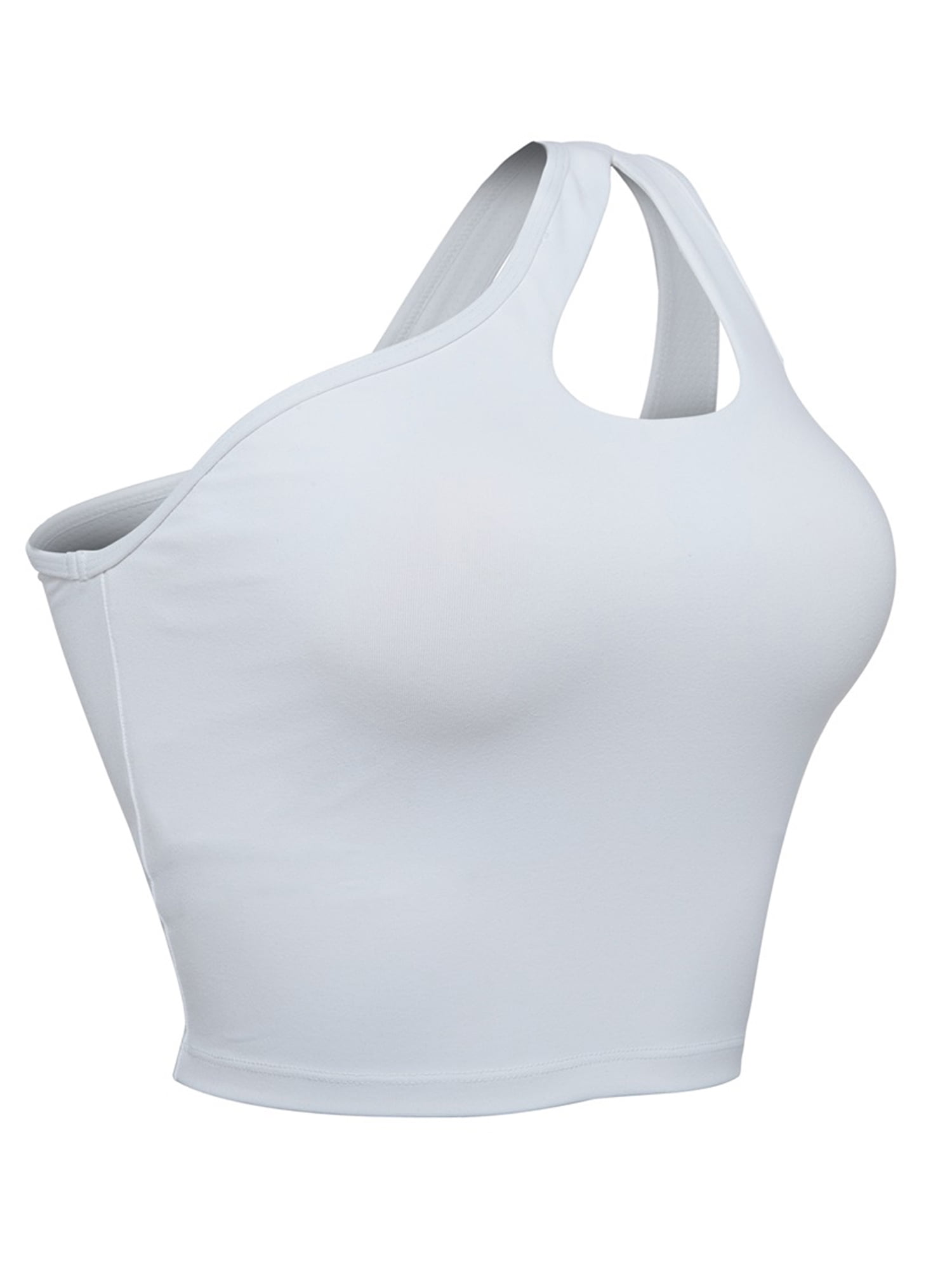 Tinglu Women's Yoga Bras One Shoulder Sports Bras Workout Underwear ...