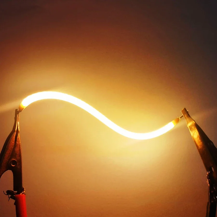 10PCS COB LED Flexible Ultra Slim Filament 3V Spiral Bulb Filament ...