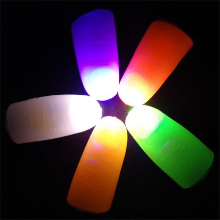Choosebetter 1 Pair Magic Finger Light Up Thumb Tips LED Finger Lamp ...