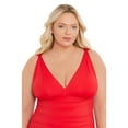 Time And Tru Womens And Plus Plunge V Neck One Piece Swimsuit Sizes