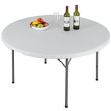 "ZENY Lightweight 48"" Round Folding Portable Plastic Dining Table ...