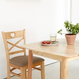 "Livinia Aslan 29.5"" Wooden Dining Table, Square Malaysian Oak, Mid ...
