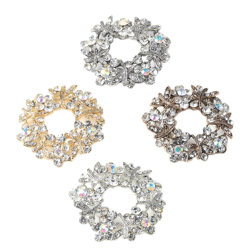 4 botones artesanales con parte trasera plana de cristal con guirnalda ...